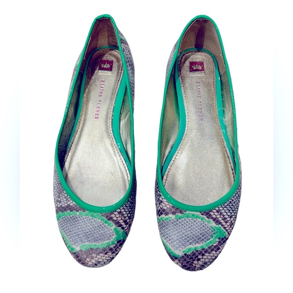 Elaine Turner | Shoes | Elaine Turner Sydney Snake Skin Flat Ballet ...